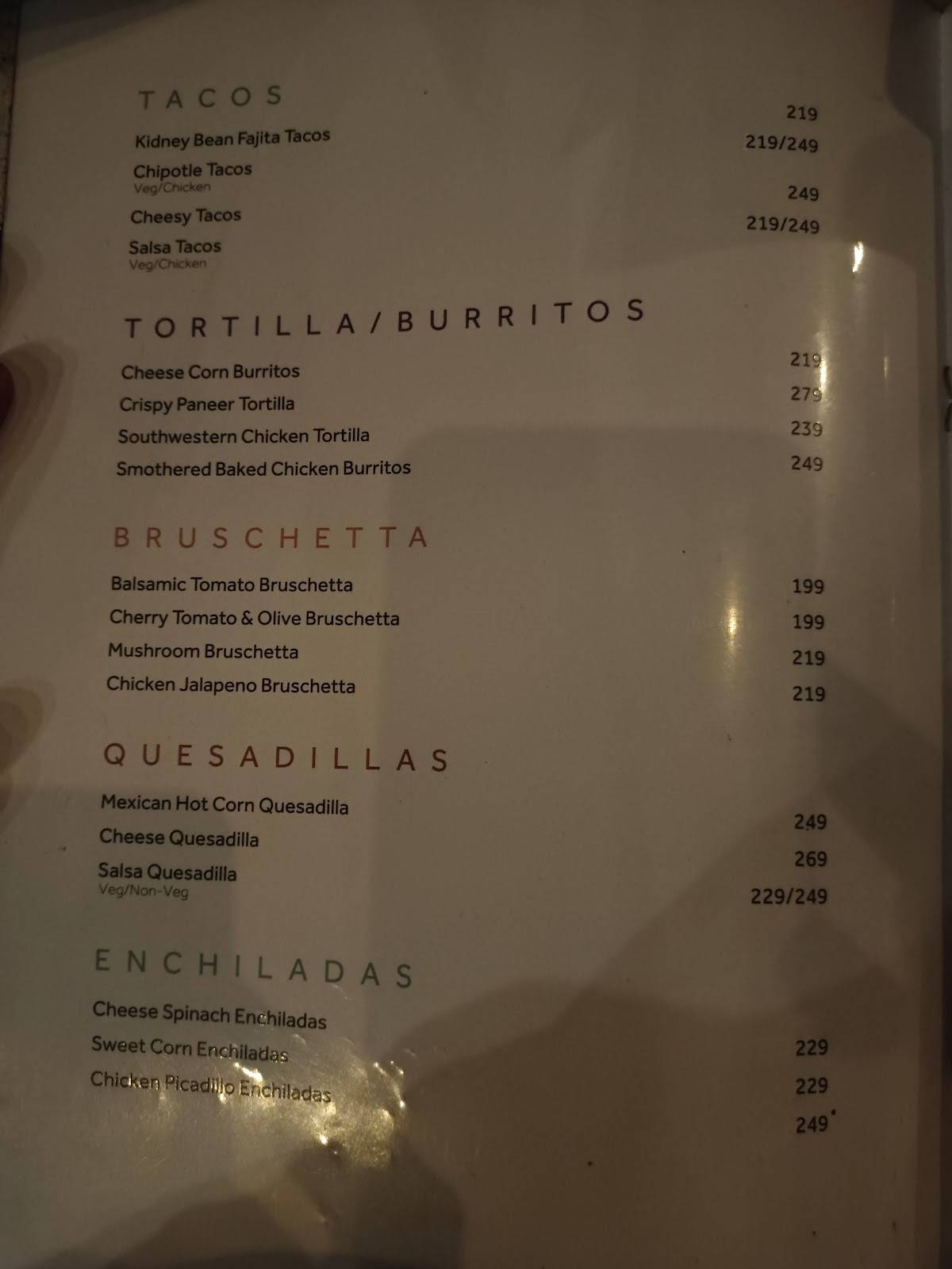 Menu at CAFÉ MICO, Hyderabad