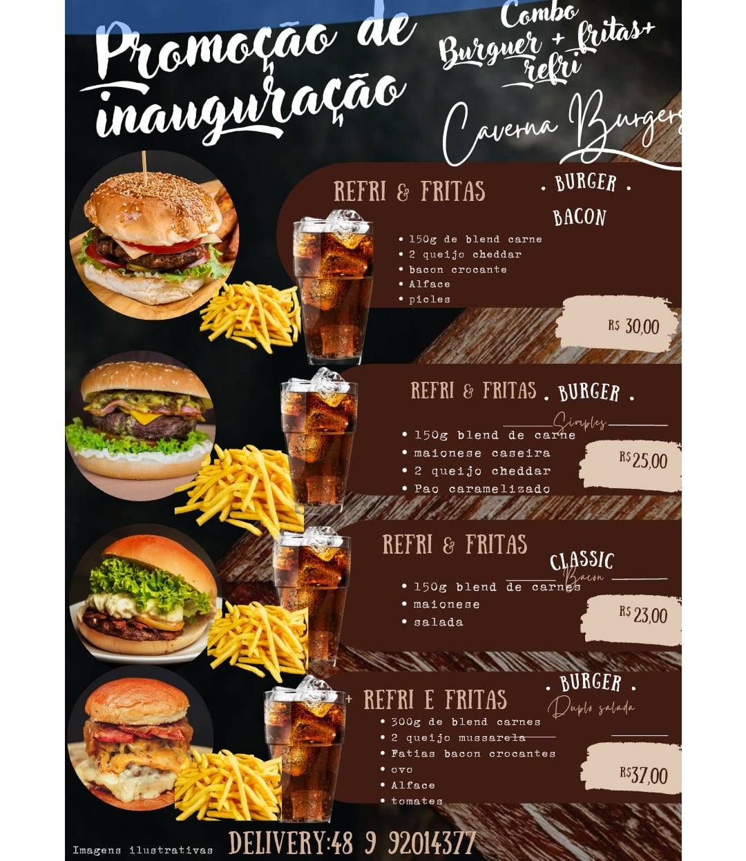 Menu em CAVERNA BURGER restaurante, Florianópolis