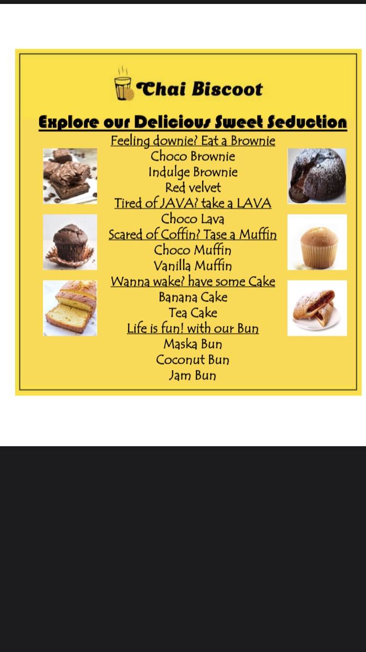 Menu at CHAI BISCOOT, Chennai