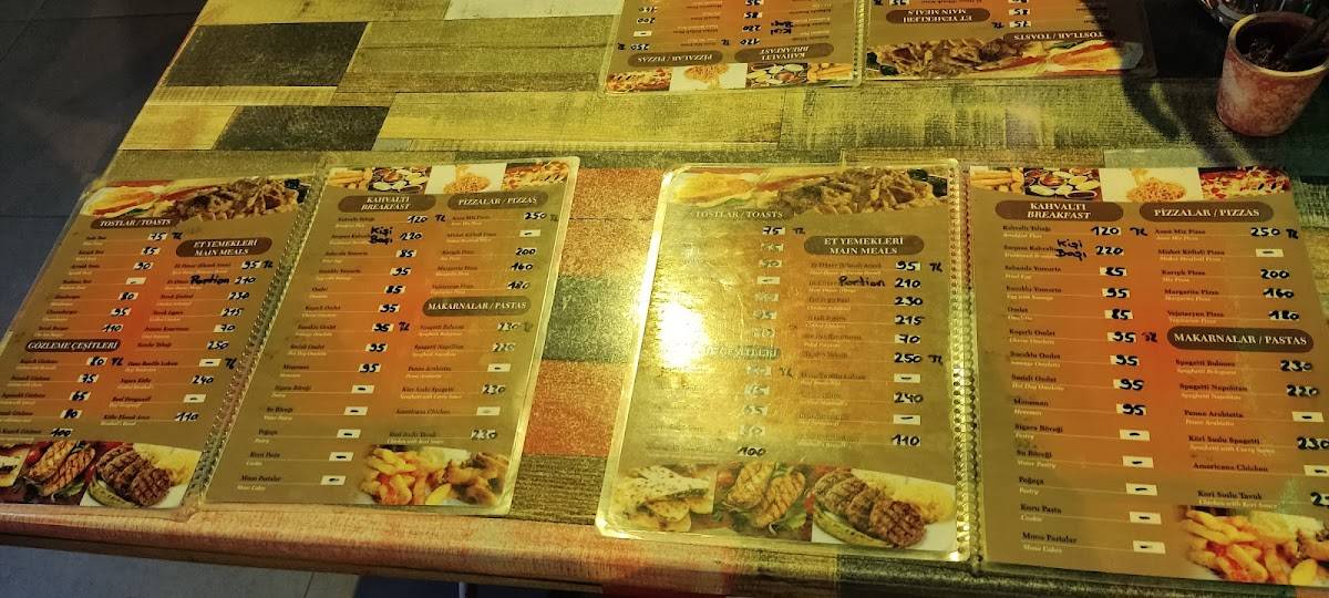 Menu At Cafe Anne Turkey