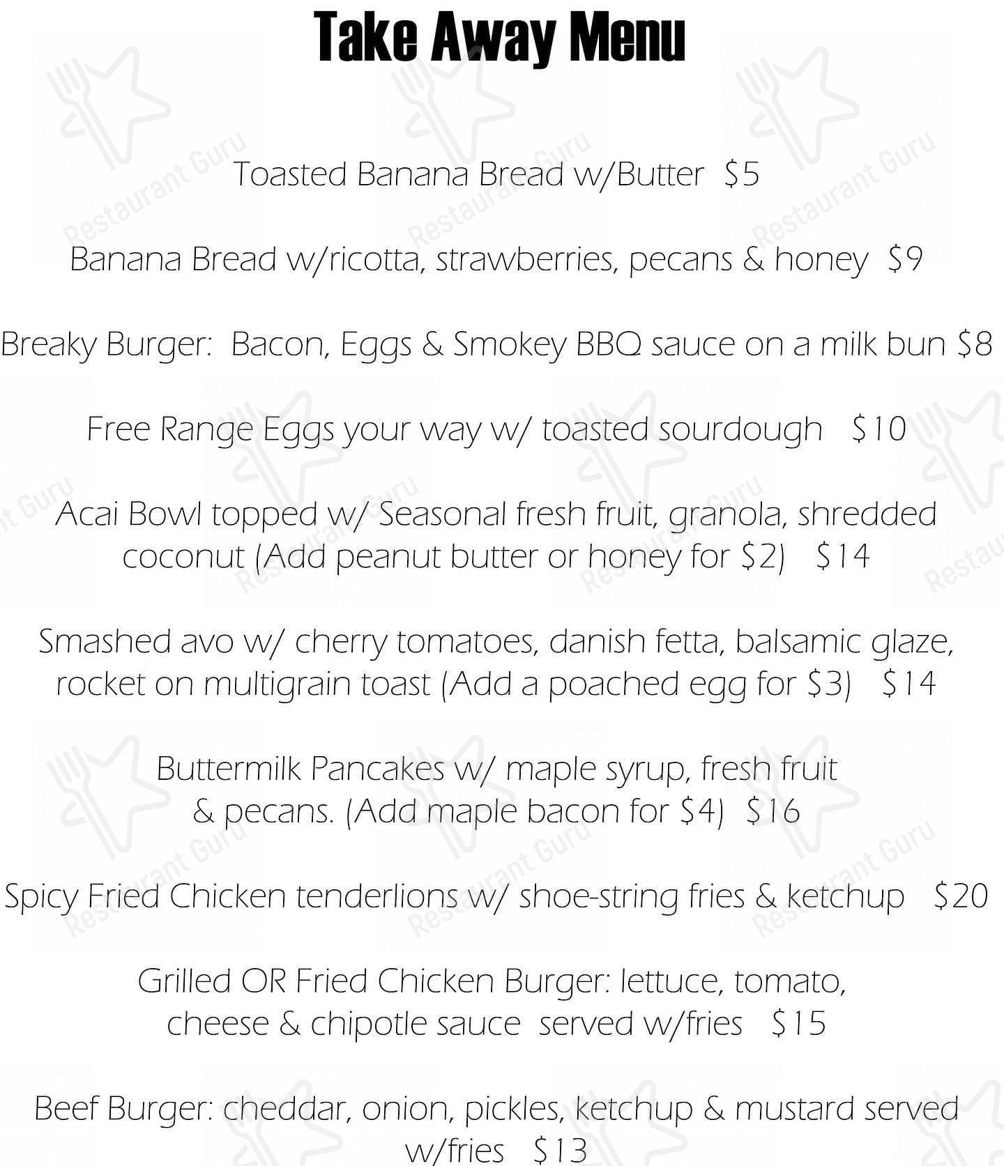 Menu at Atlas Cafe, Greystanes, 53 Ettalong Rd