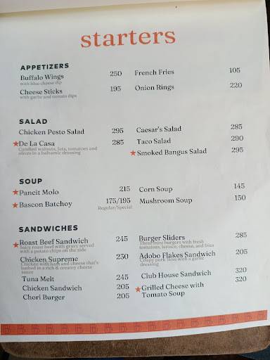 Carta de Bascon Cafe, Bacolod, MXG8+962
