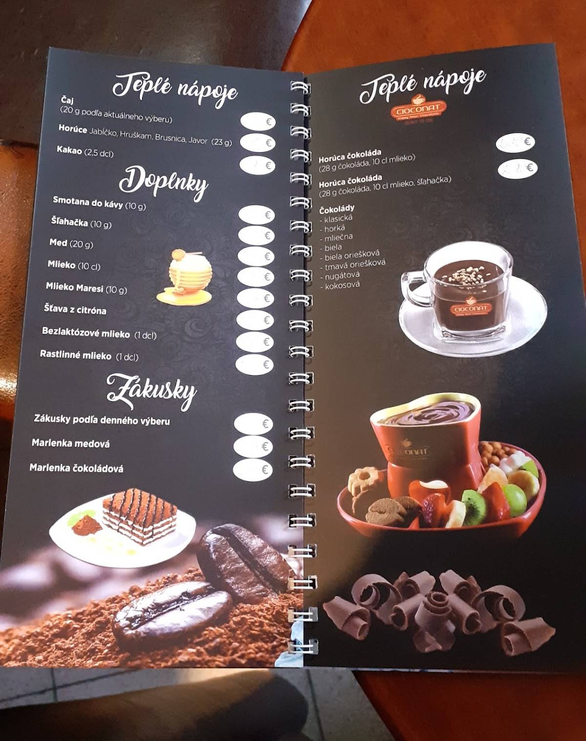 Menu at Best Caffe cafe, Komárno