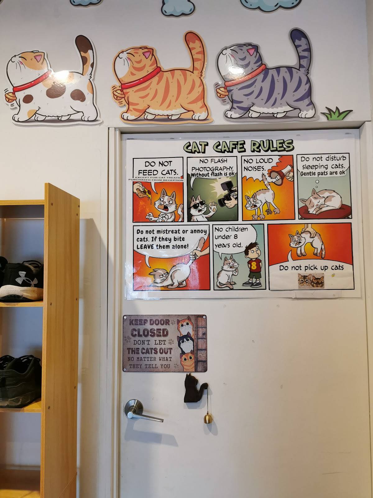 Menu at Cat Cafe Melbourne, Melbourne