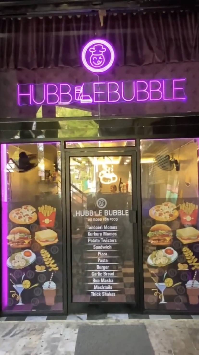 Menu at Hubble Bubble Café, Bhusawal