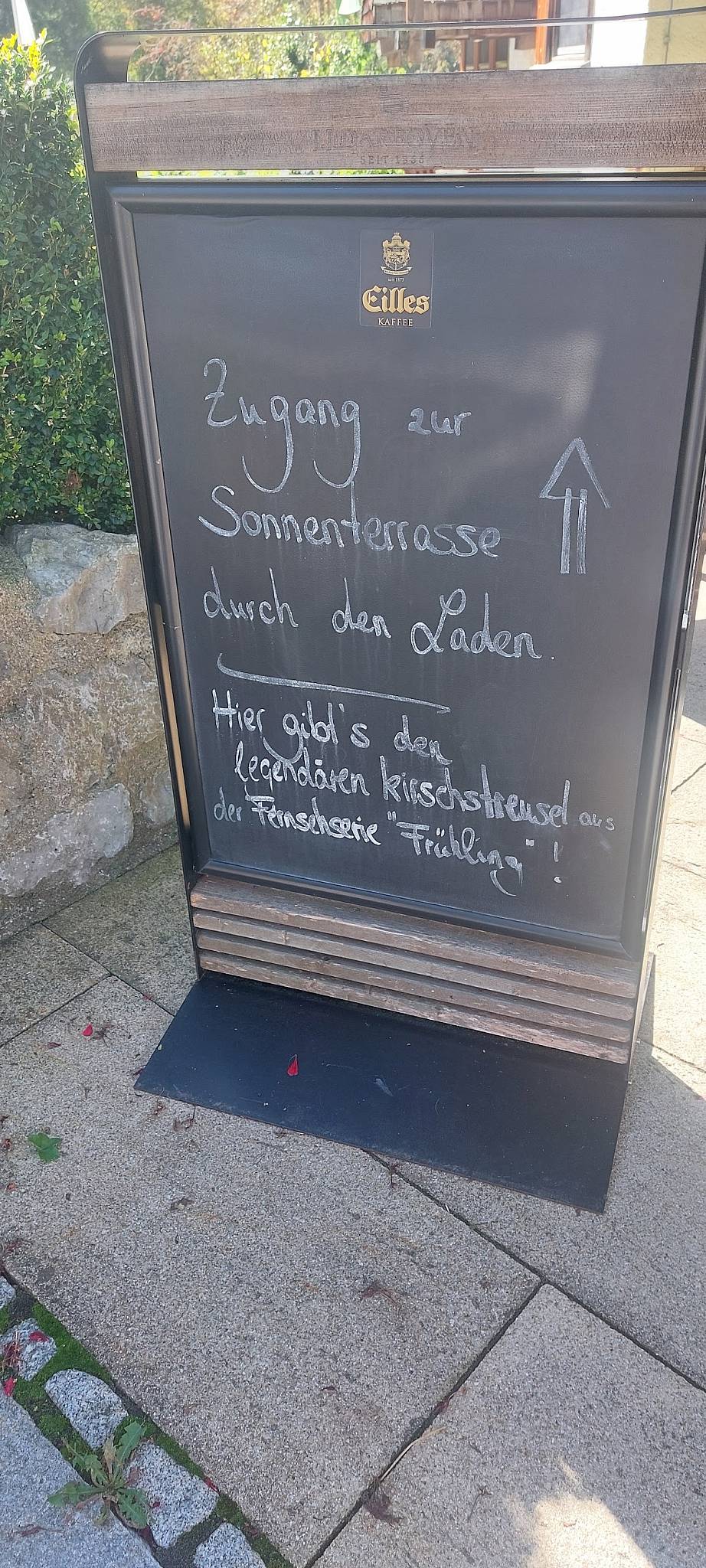 Menu at Café Huber cafe, Bayrischzell