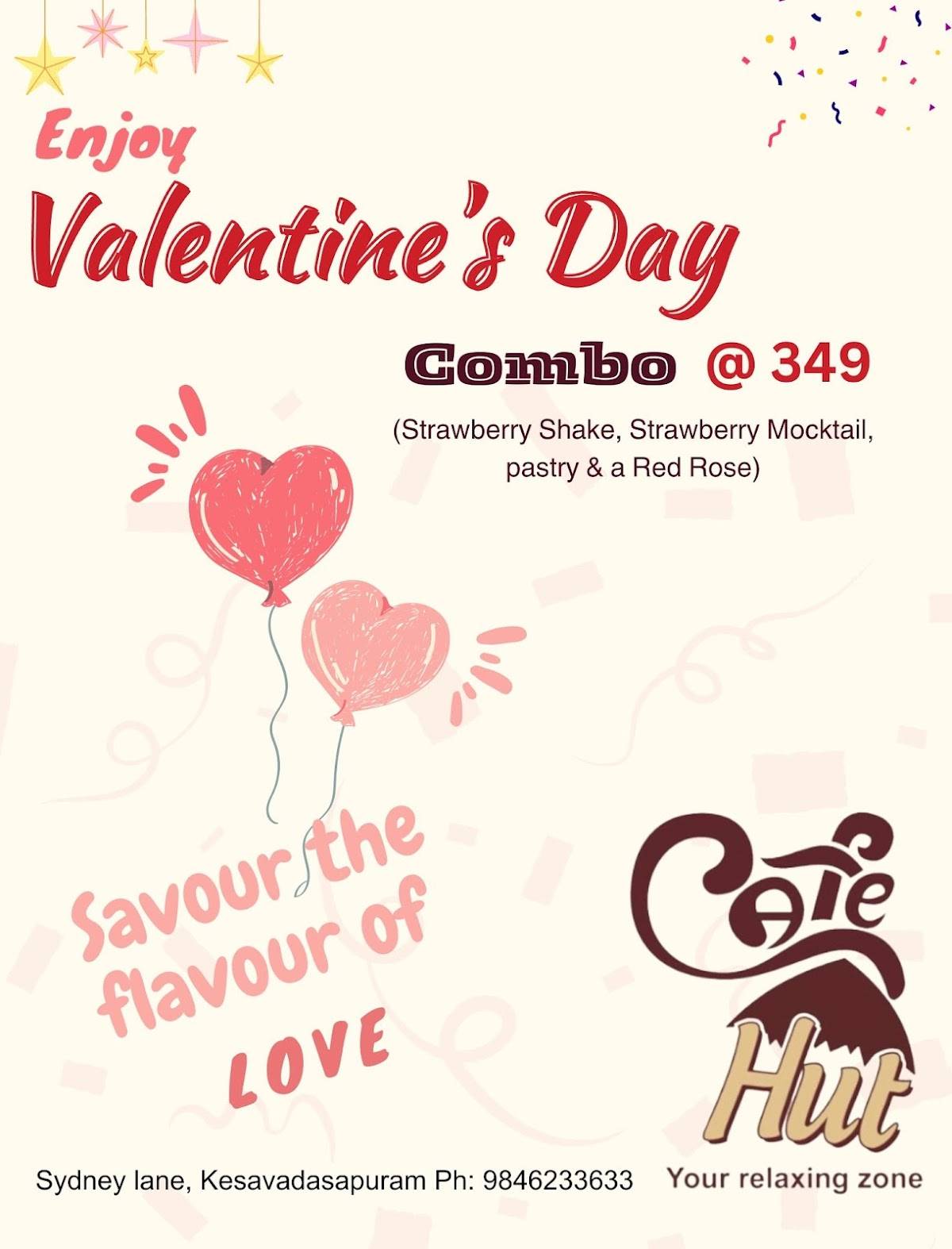 Menu at Cafe Hut, Thiruvananthapuram, 113