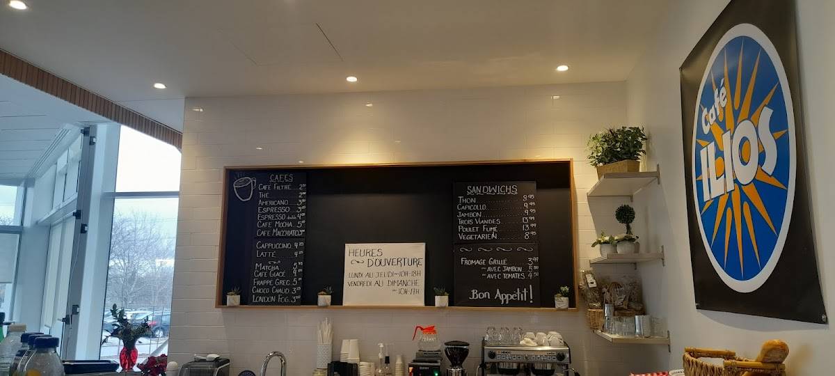 Menu at Café Ilios, Montréal
