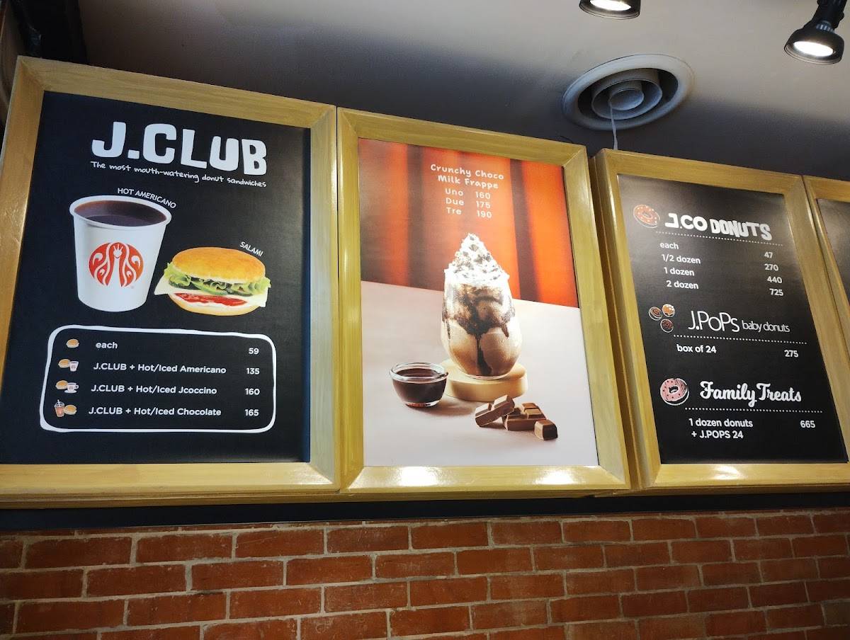 Menu at J.CO Donuts cafe, Taguig, 131 McKinley Pkwy