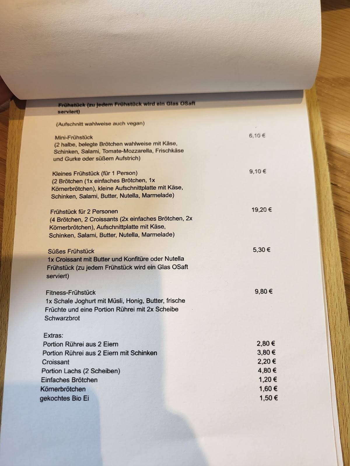 Speisekarte von Kleens Café - Frühstück, Terrasse und Spielzimmer für ...