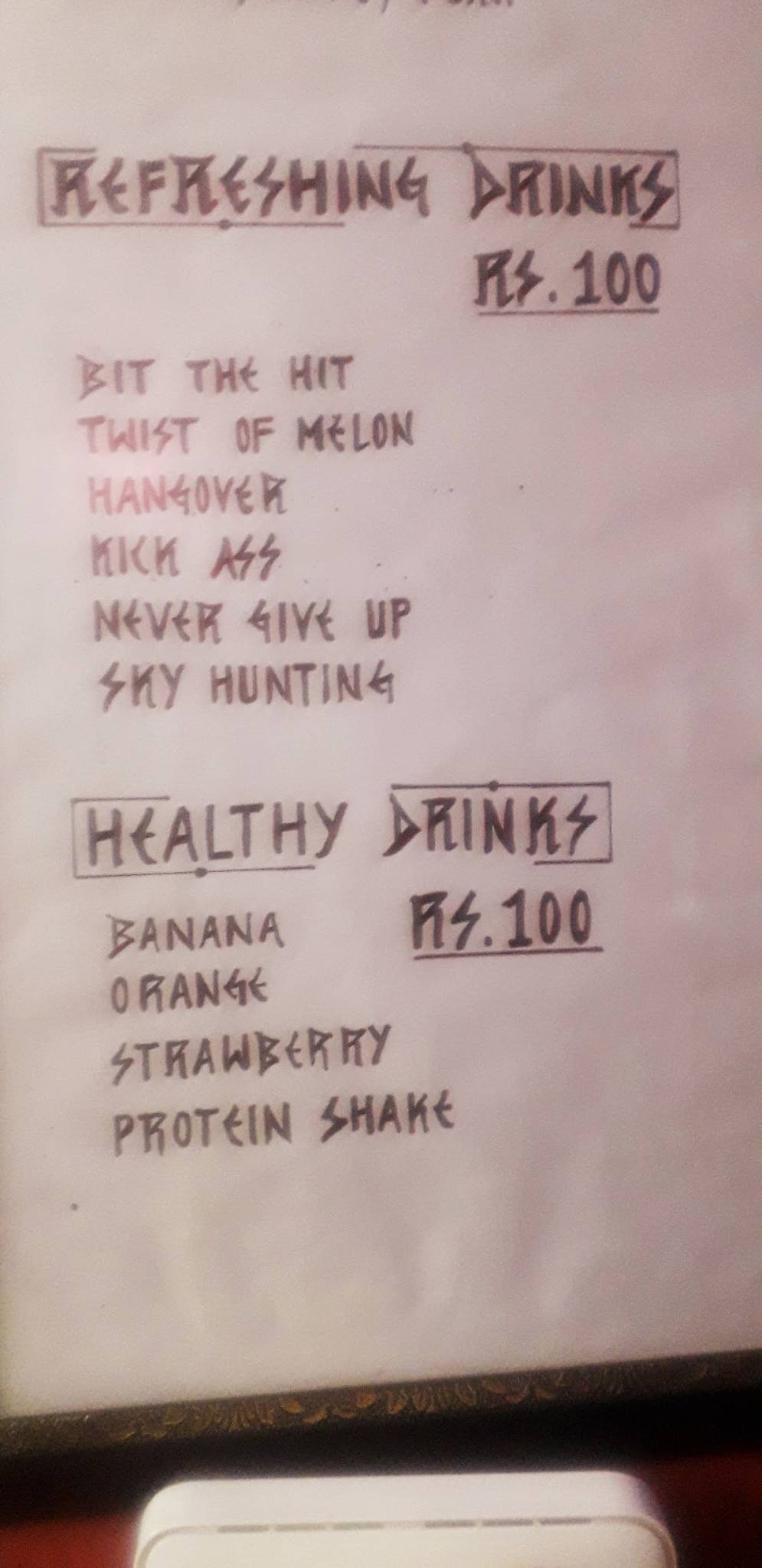 Menu at Light Bites Cafe, New Delhi