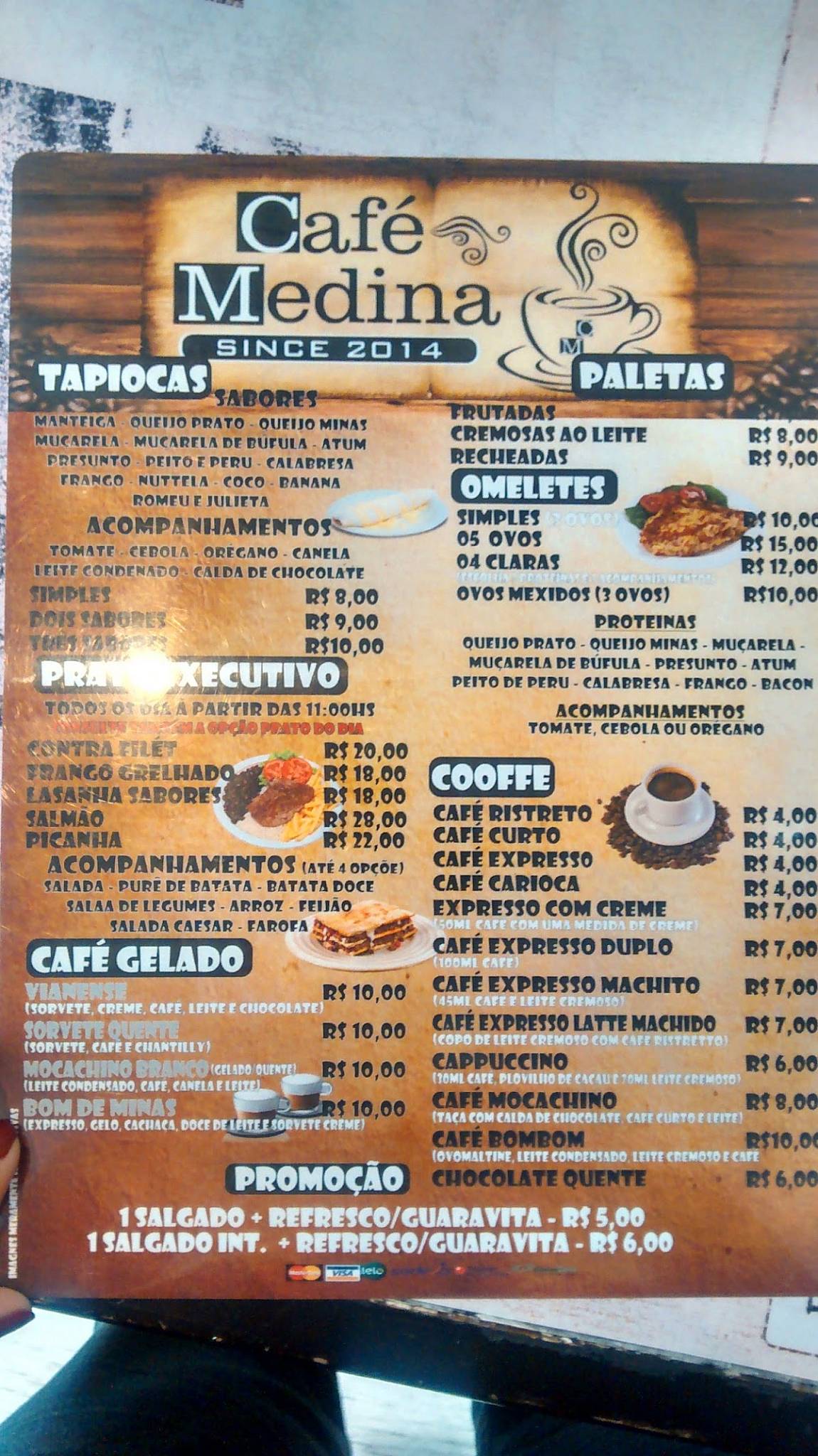 Menu em Café Medina, Rio de Janeiro