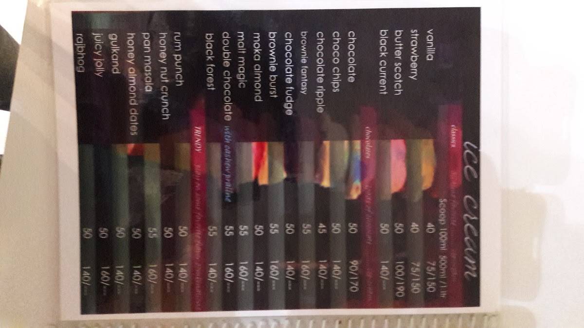 Menu at Cafe Meridian, Mumbai