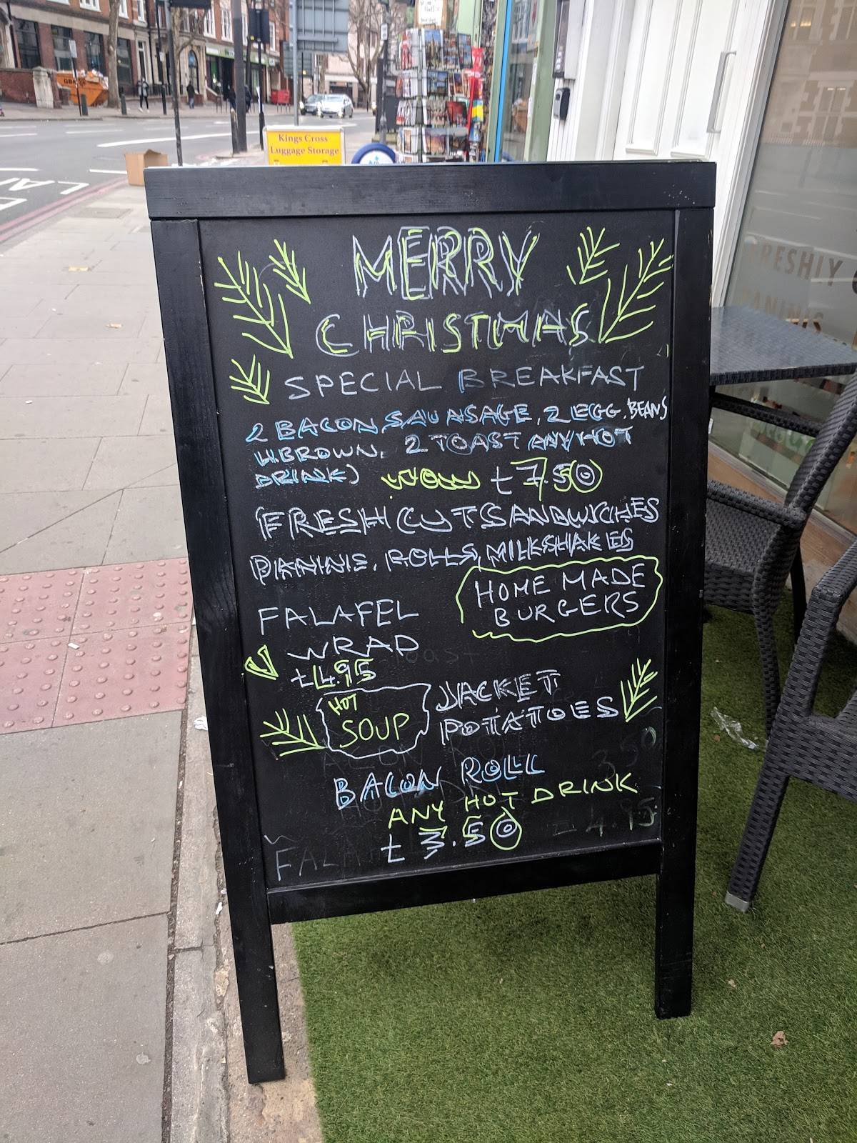 Menu at Cafe Plaka, London
