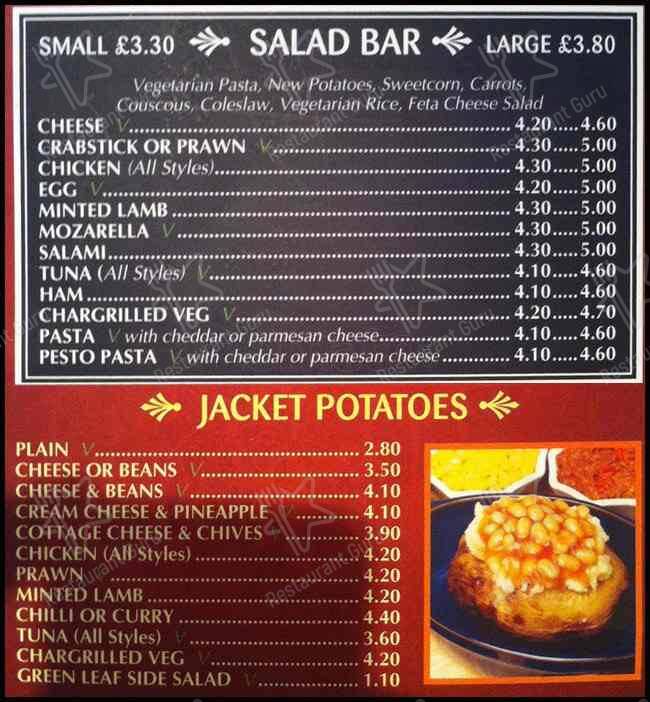 Menu at Cafe Plaka, London
