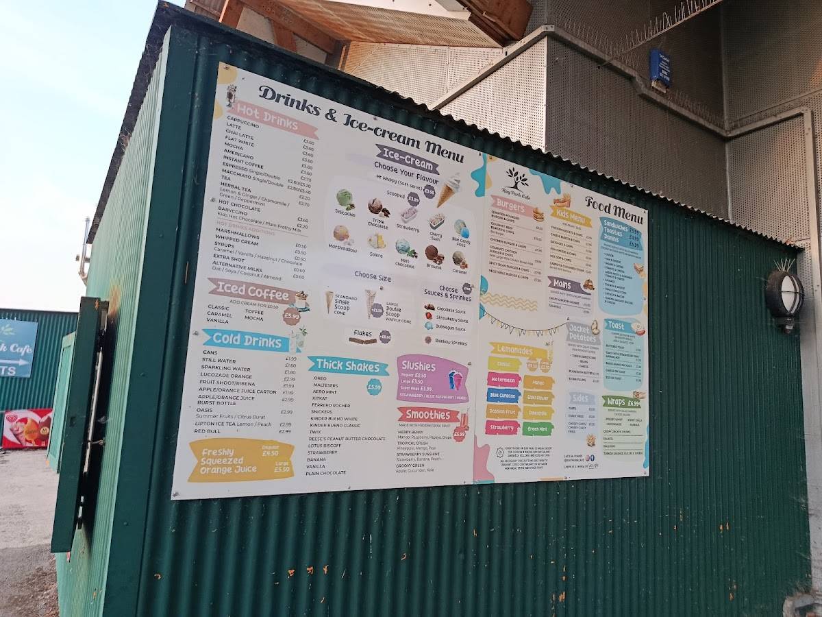 Menu at Ray Park Cafe, London