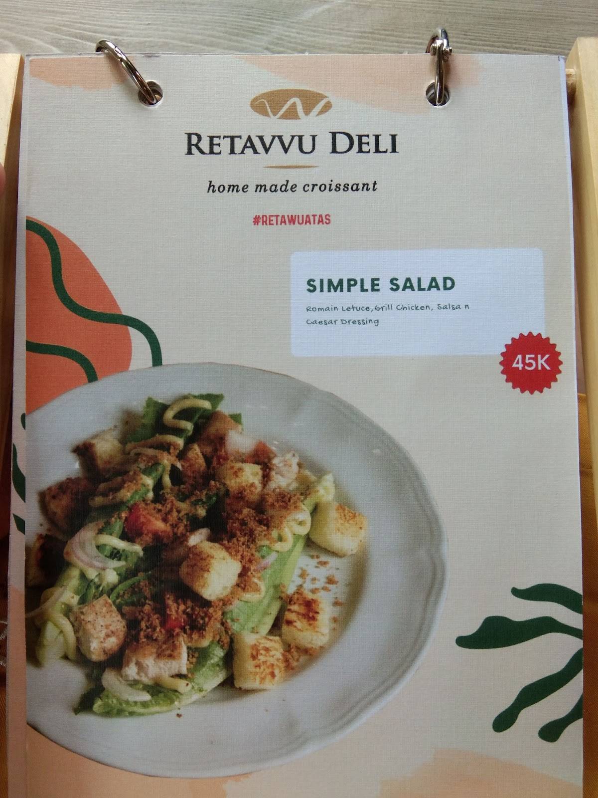 Menu at Retawu Deli cafe, Malang