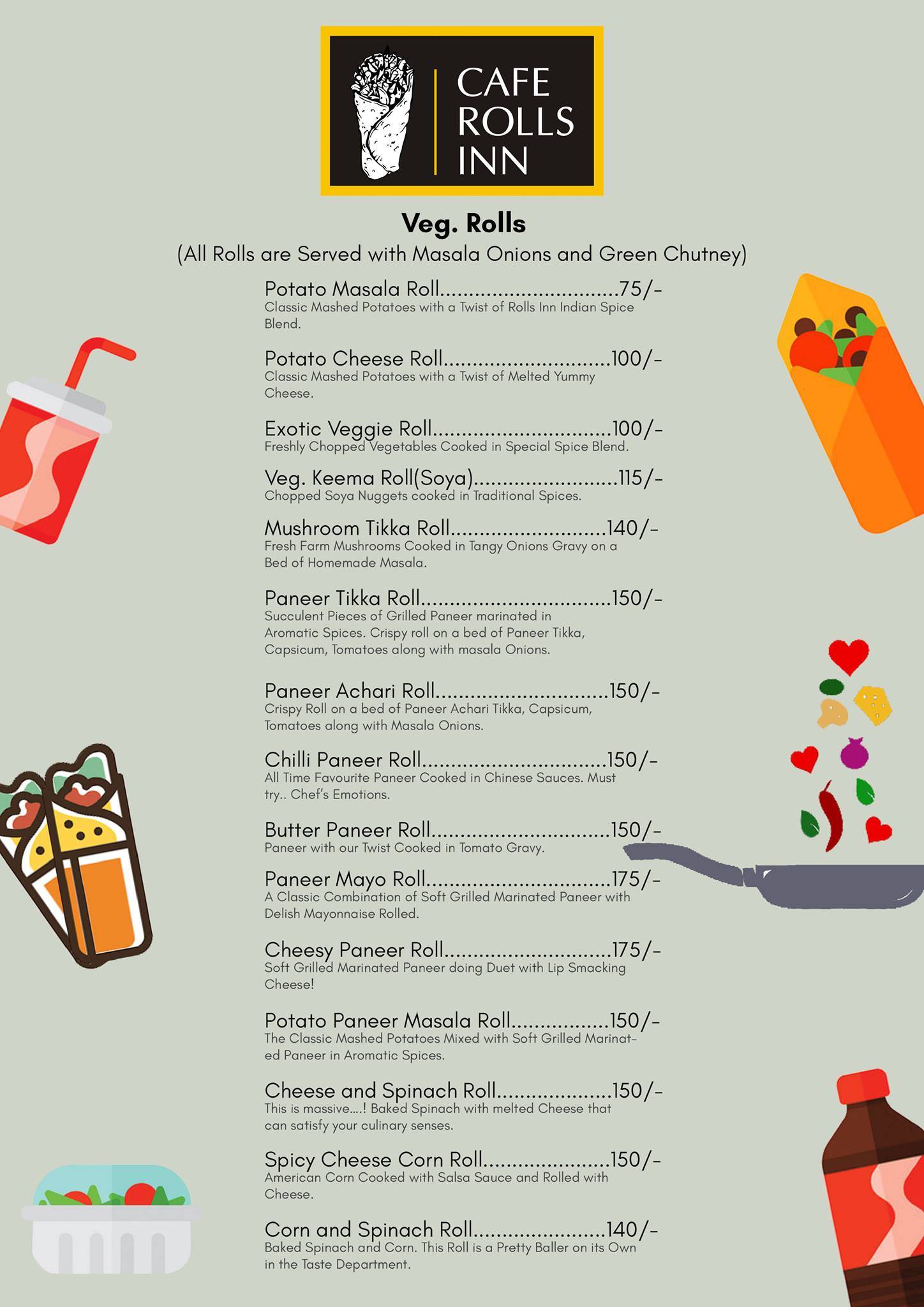 Menu at Cafe Rolls Inn, Pune