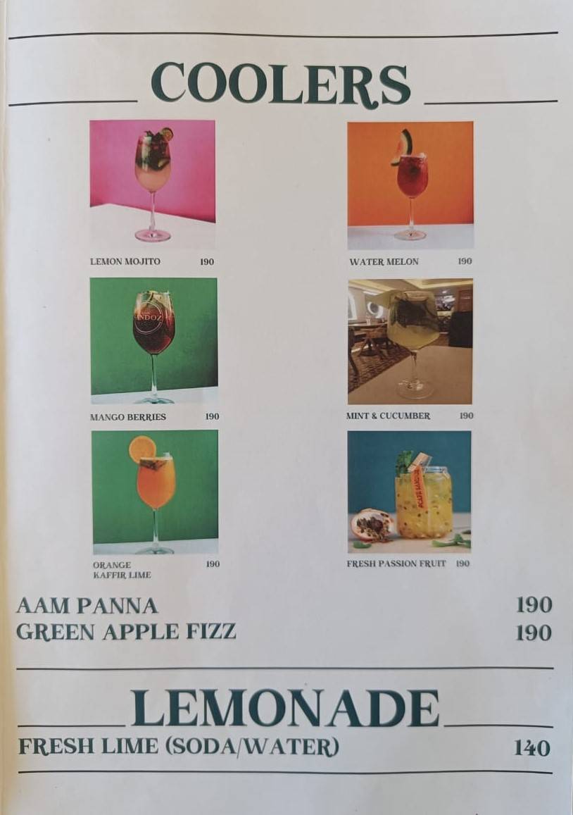 Menu at Cafe Sandoz, New Delhi, N-7, ground floor