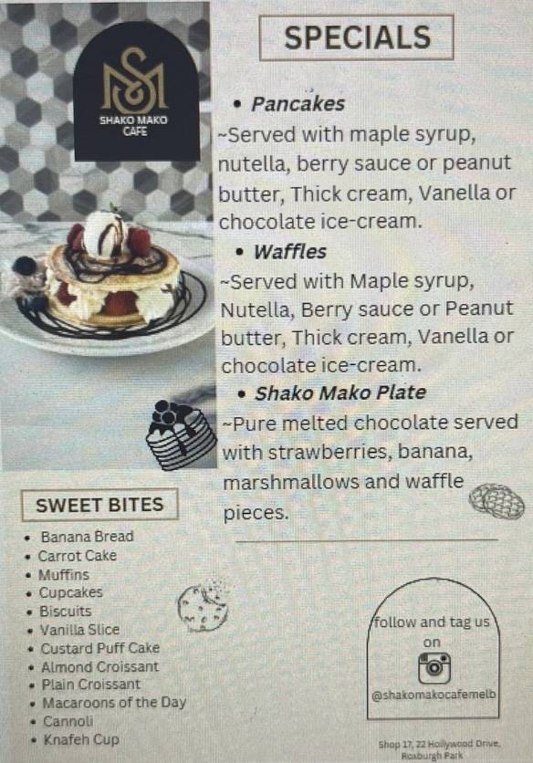 Menu at Shako Mako restaurant, Roxburgh Park, Shop 17/22 Hollywood Dr