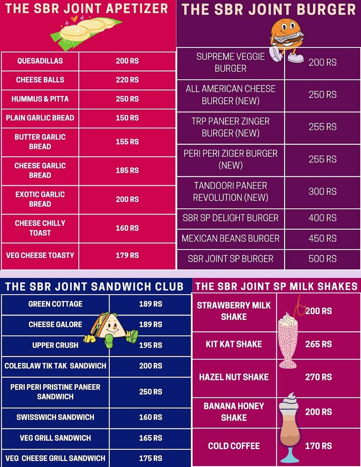 Menu at THE SBR JOINT, Ahmedabad