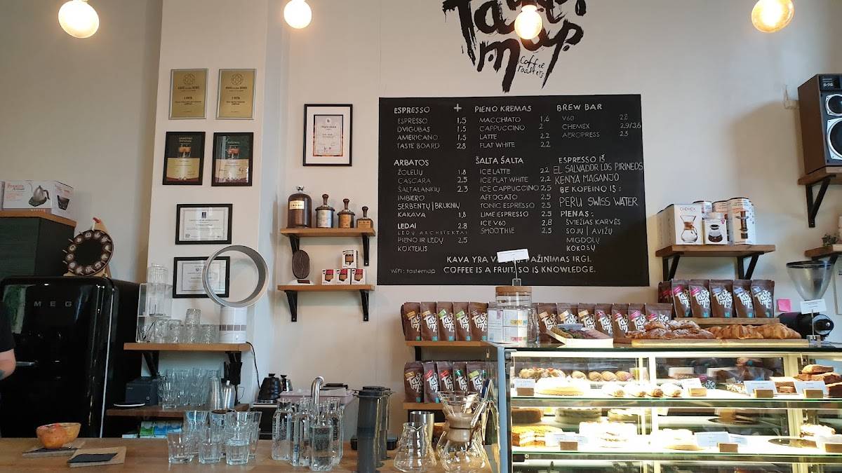 Speisekarte von Taste Map Coffee Roasters cafe, Vilnius, M. K ...
