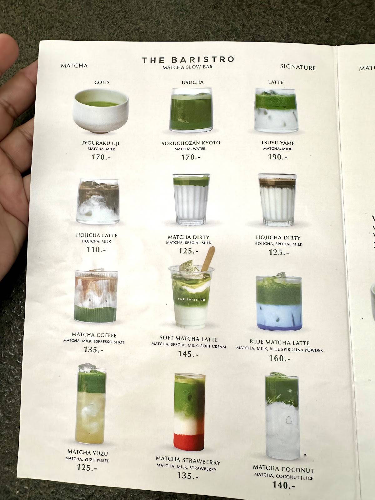 Menu at The Baristro Asian Style, Chiang Mai