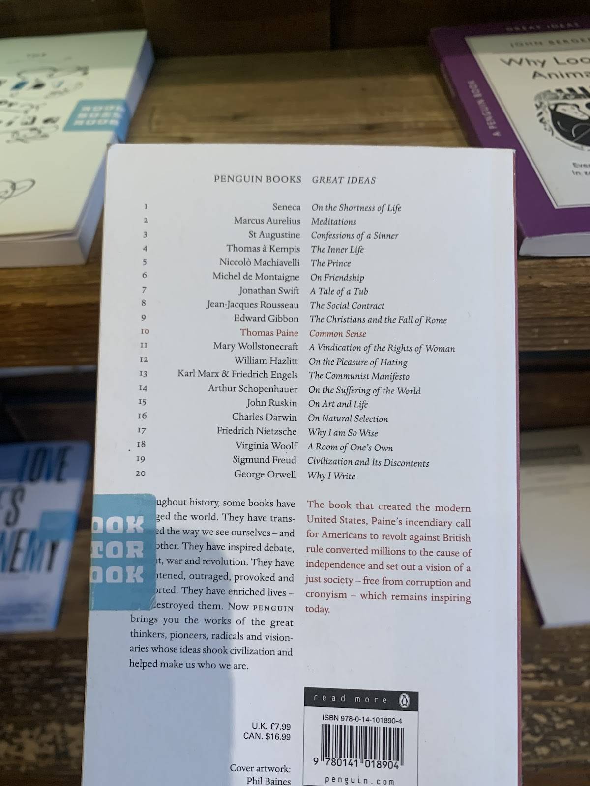 Menu at The Bookstore Café, The Hague