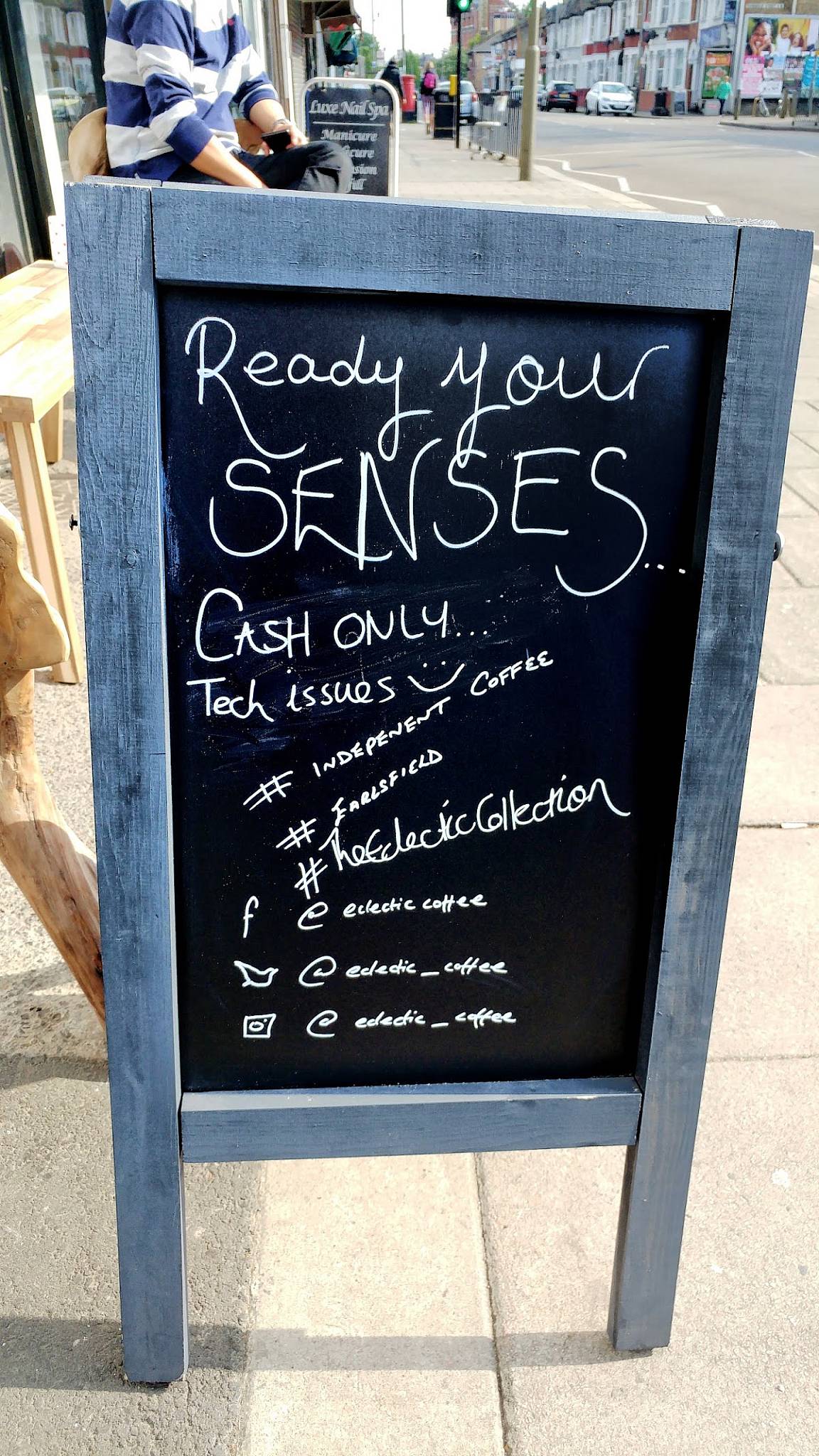 Menu at The Eclectic Collection cafe, London