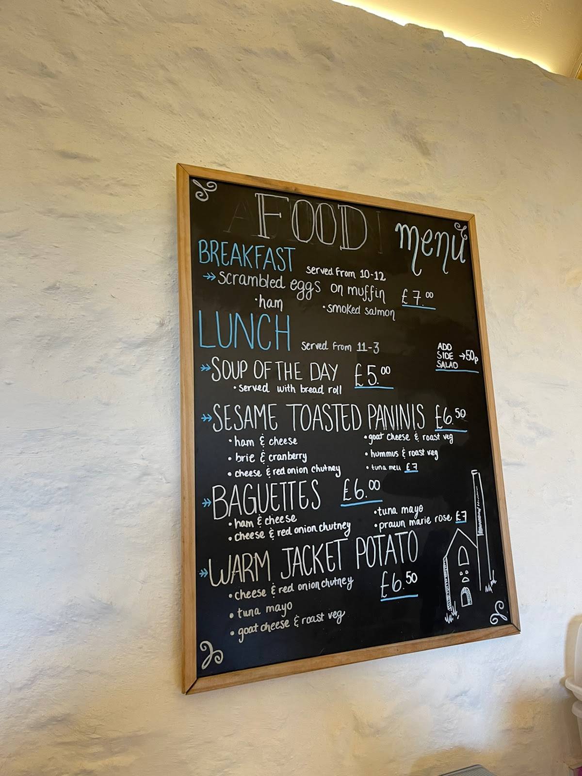 Menu at Wheal Coates Tea Room cafe, Saint Agnes