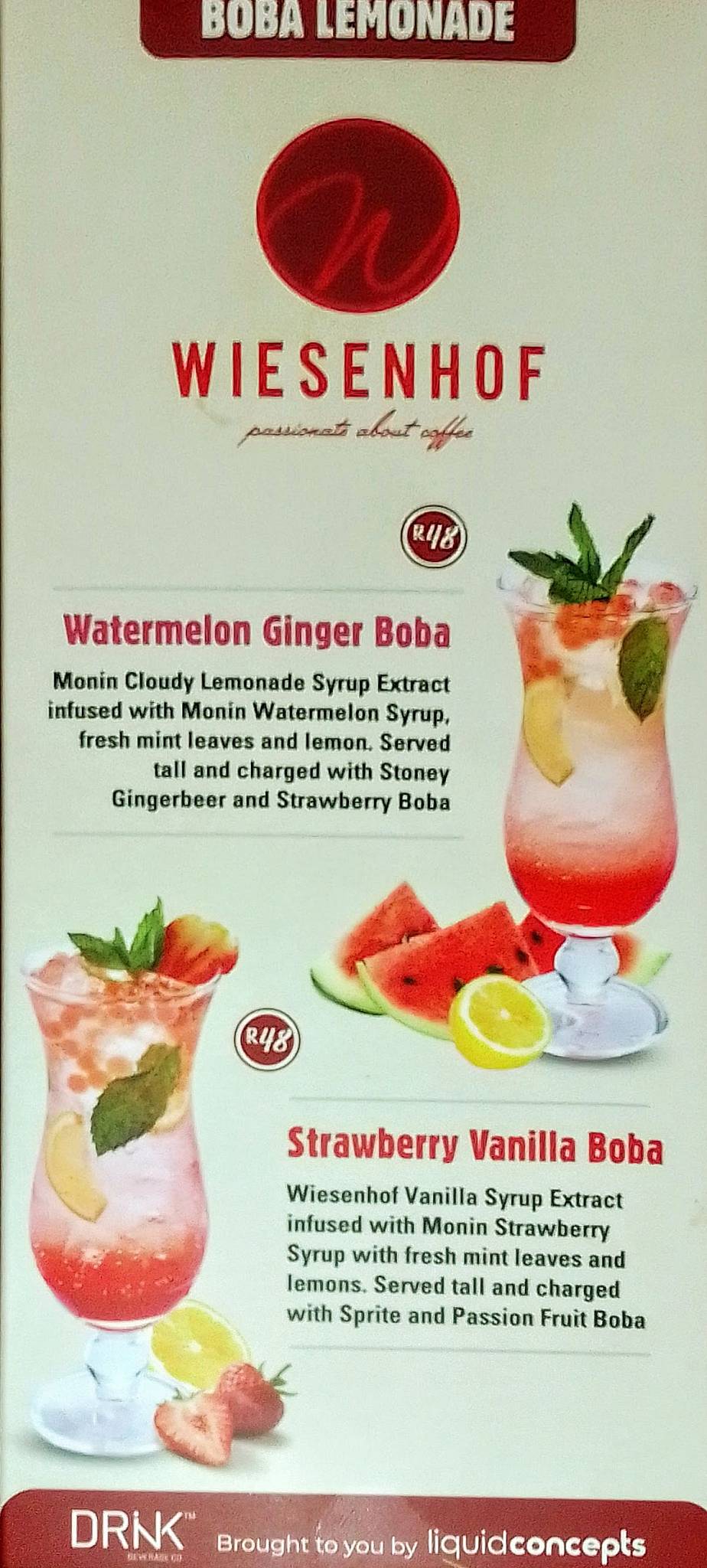 Menu at Wiesenhof Cape Gate cafe, Cape Town, Makro Shopping Centre