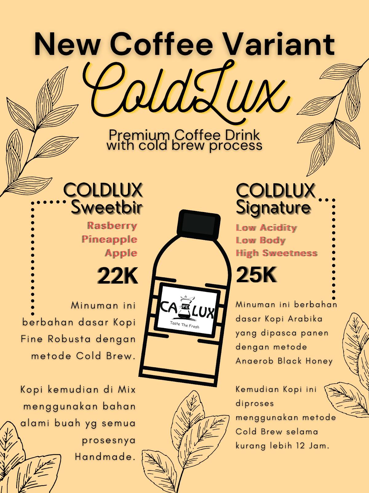 Menu at Cafelux Tenggarong, Tenggarong