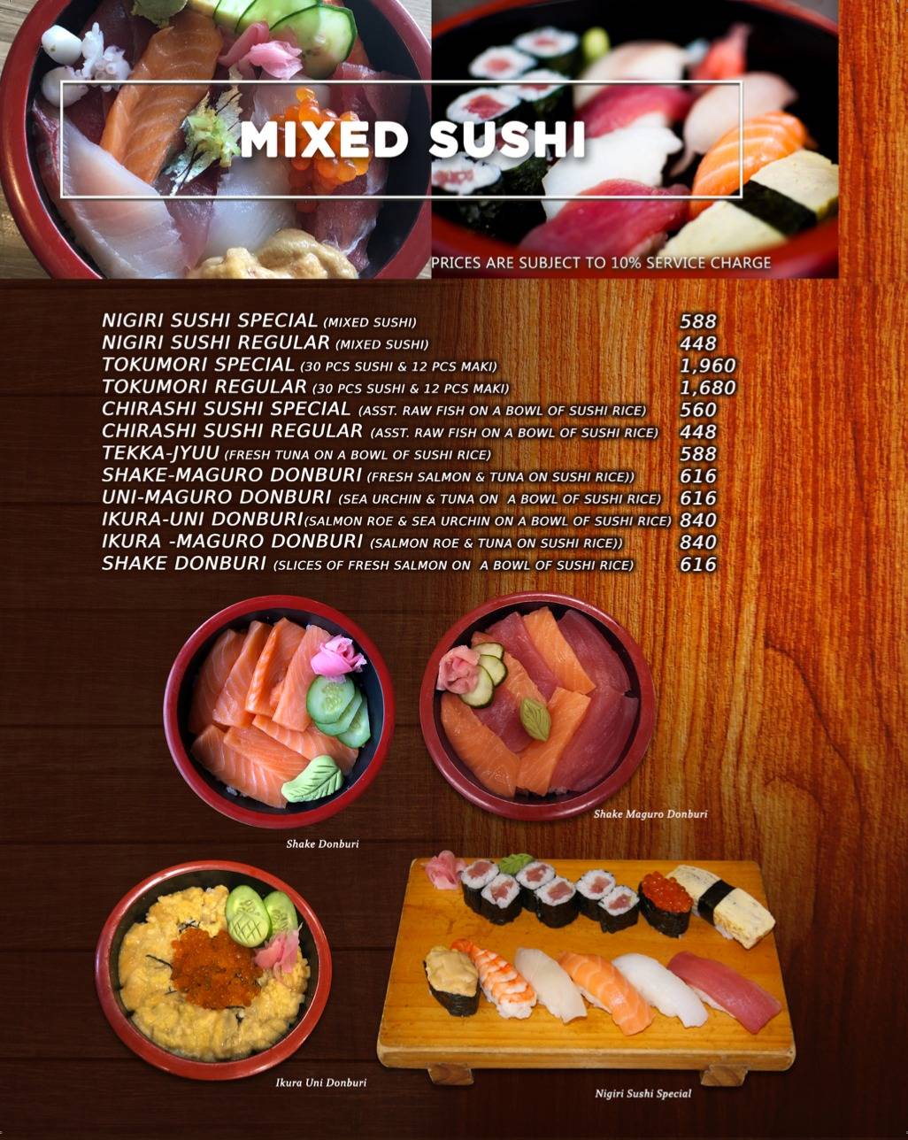 Menu at Umenoya Japanese Restaurant, Santa Rosa, Arcadia Building