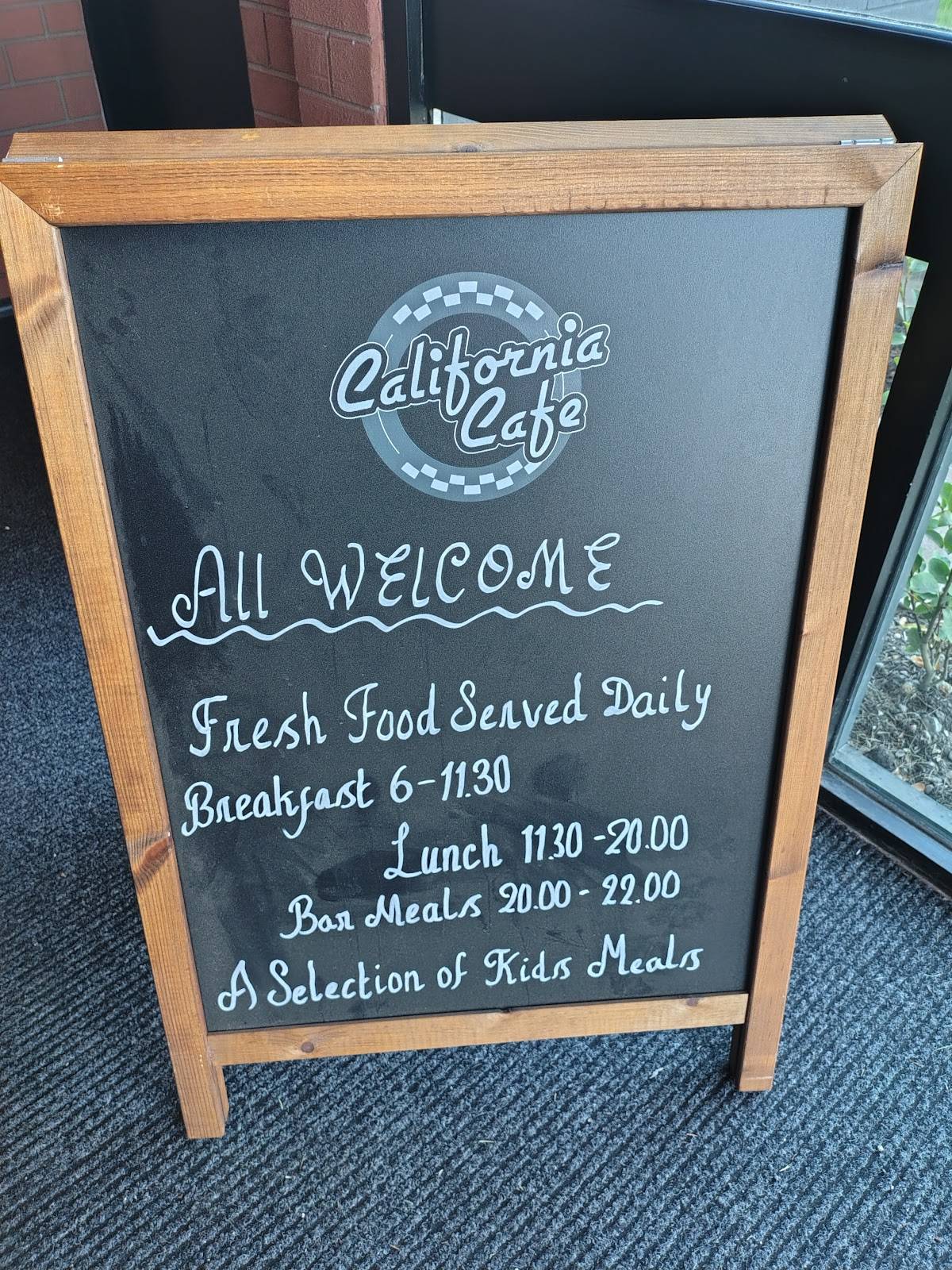 Menu at California Cafe, Castleford