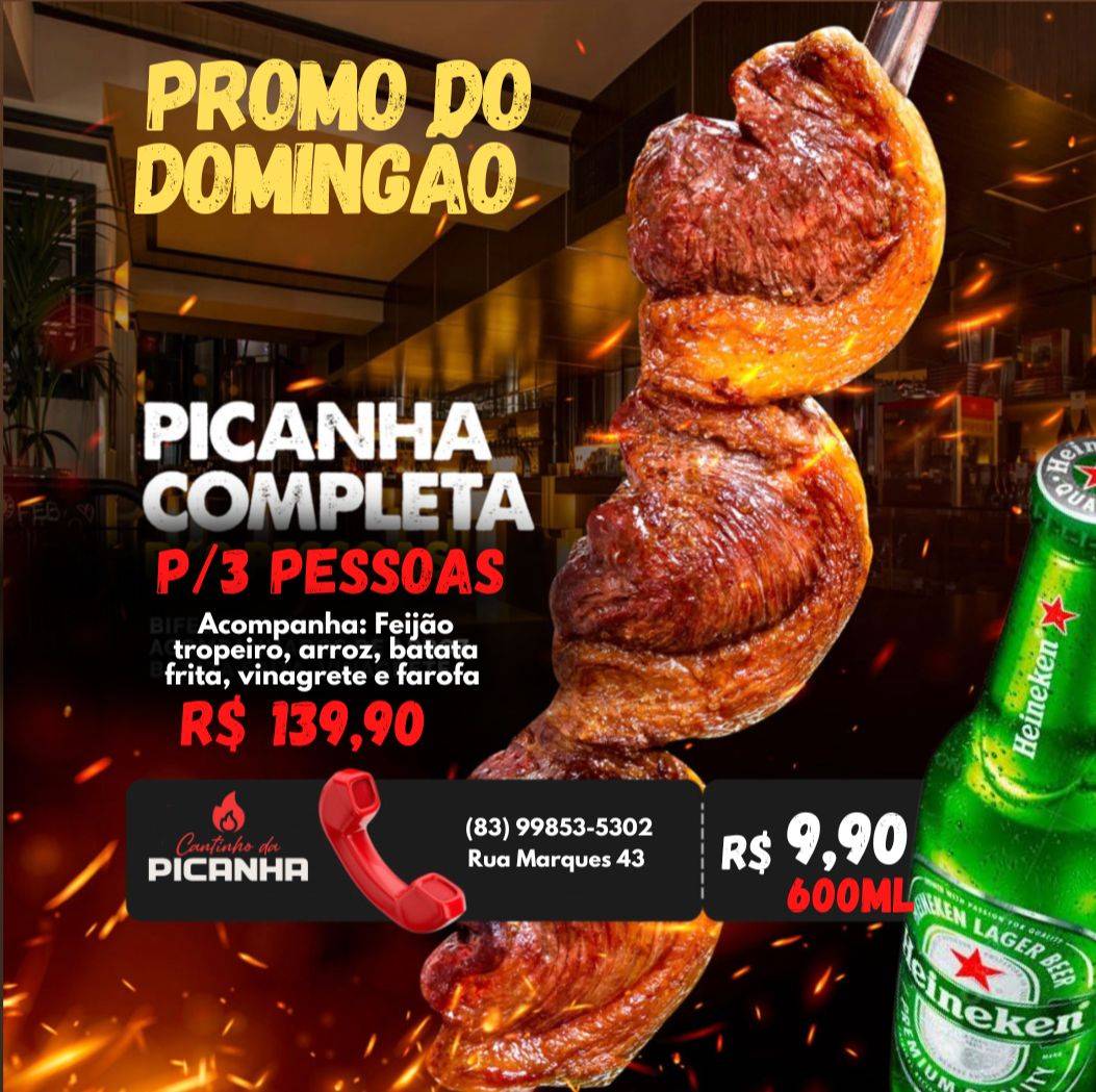 Menu at Cantinho da picanha pub & bar, Recife