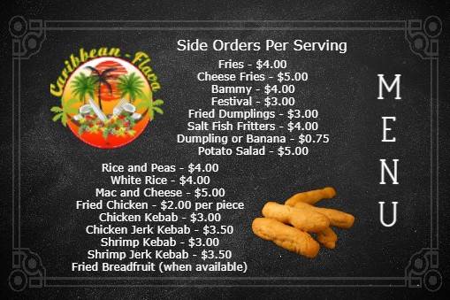Menu at Caribbean-Flava LLC restaurant, Jersey City