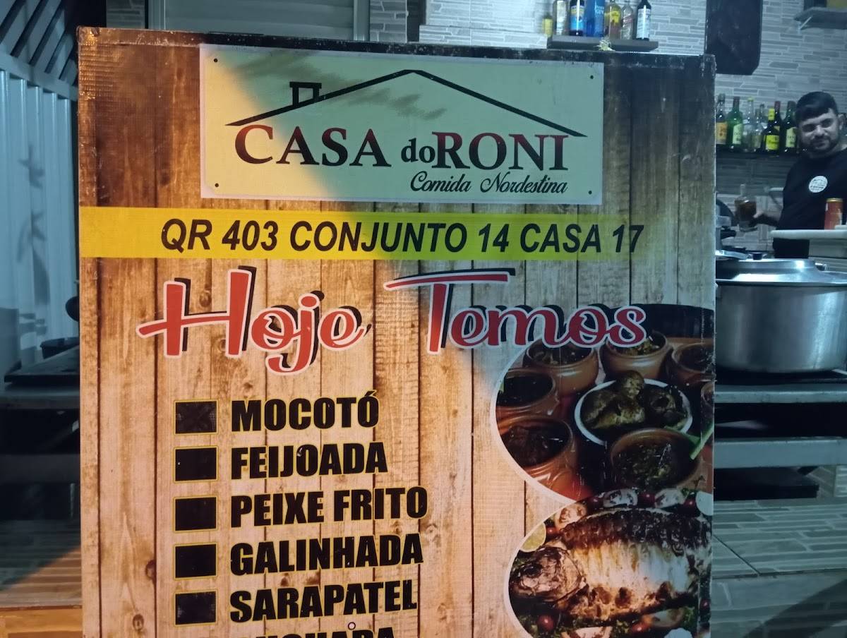 Menu at Casa Do Roni restaurant, Brasília