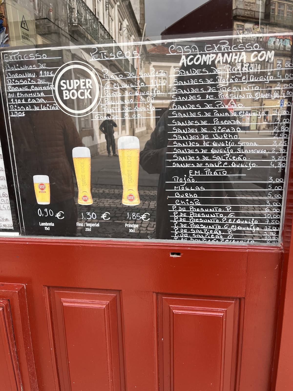 Menu at Casa Expresso restaurant, Porto