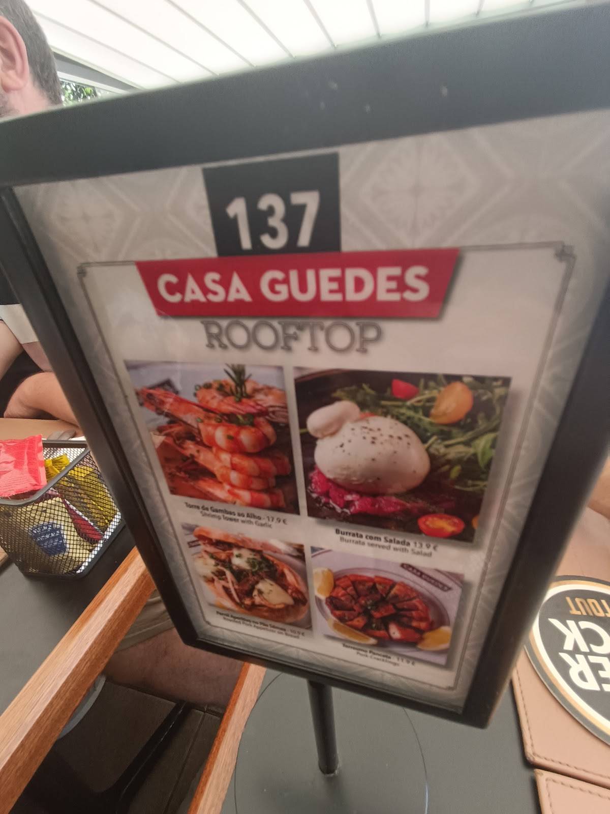 Menu em Casa Guedes Rooftop restaurante, Porto, Praça dos Poveiros 76 80