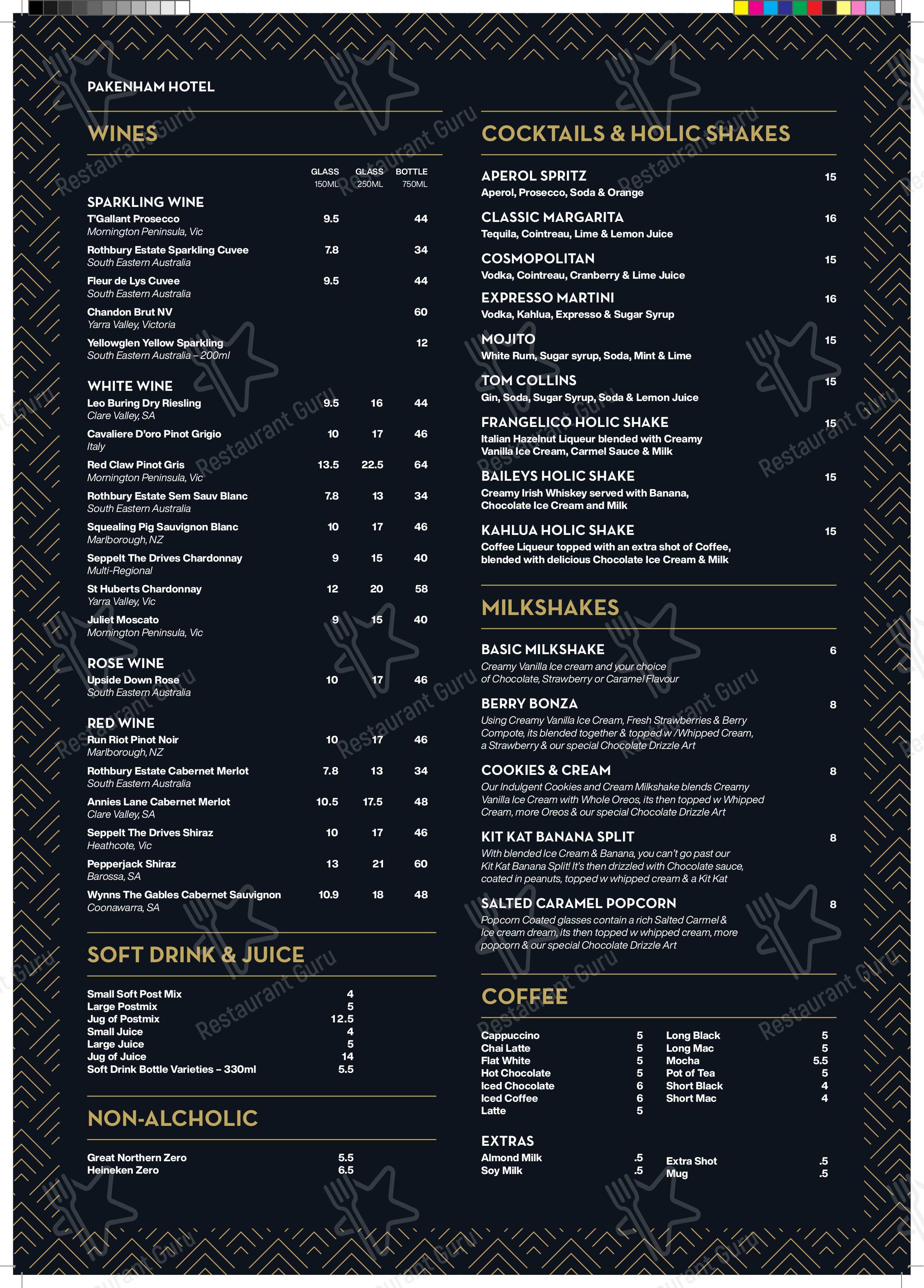 Menu at Castello's Pakenham International Buffet Hotel restaurant, Pakenham
