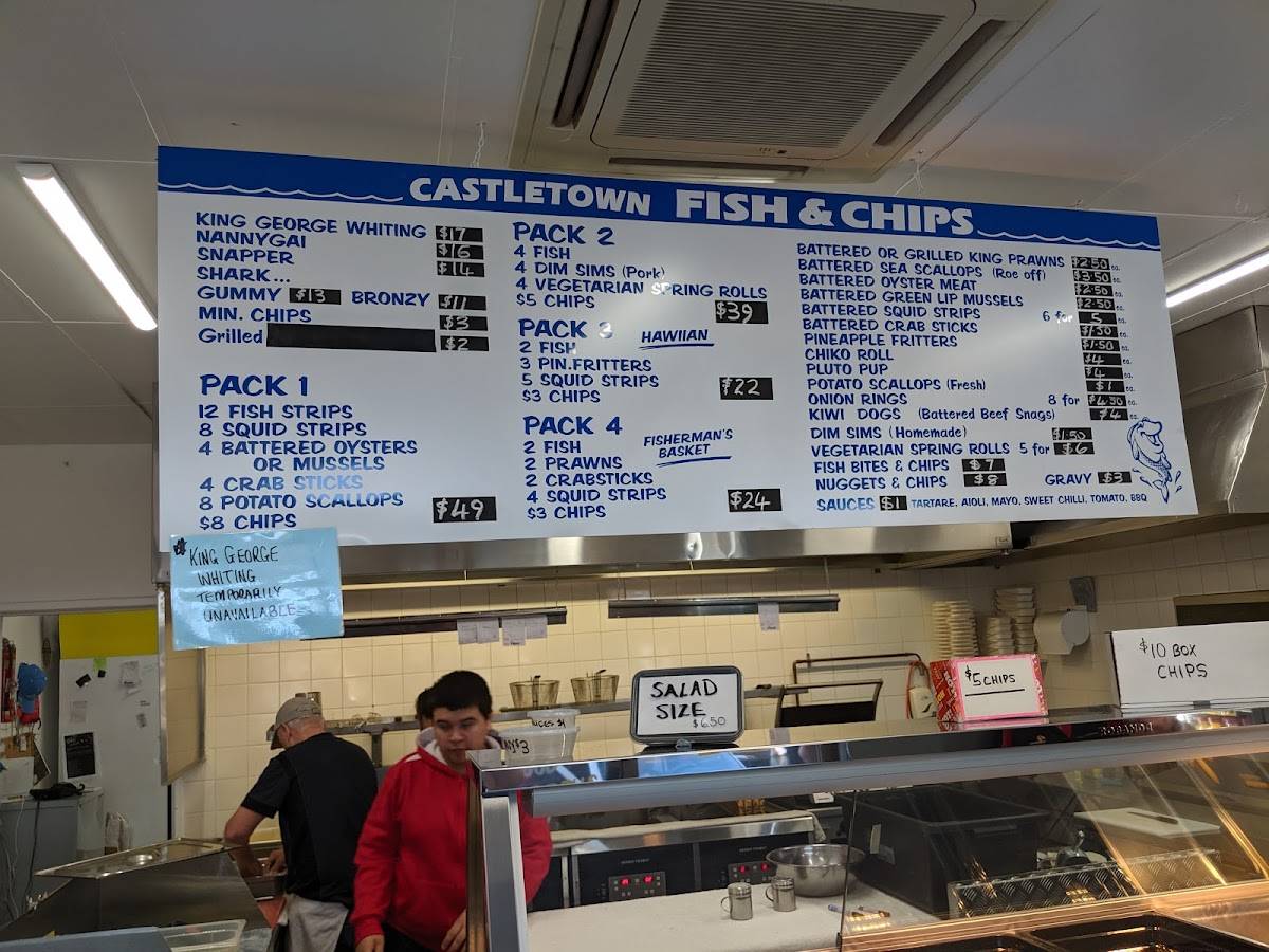 Menu at Castletown Fish & Chips restaurant, Castletown