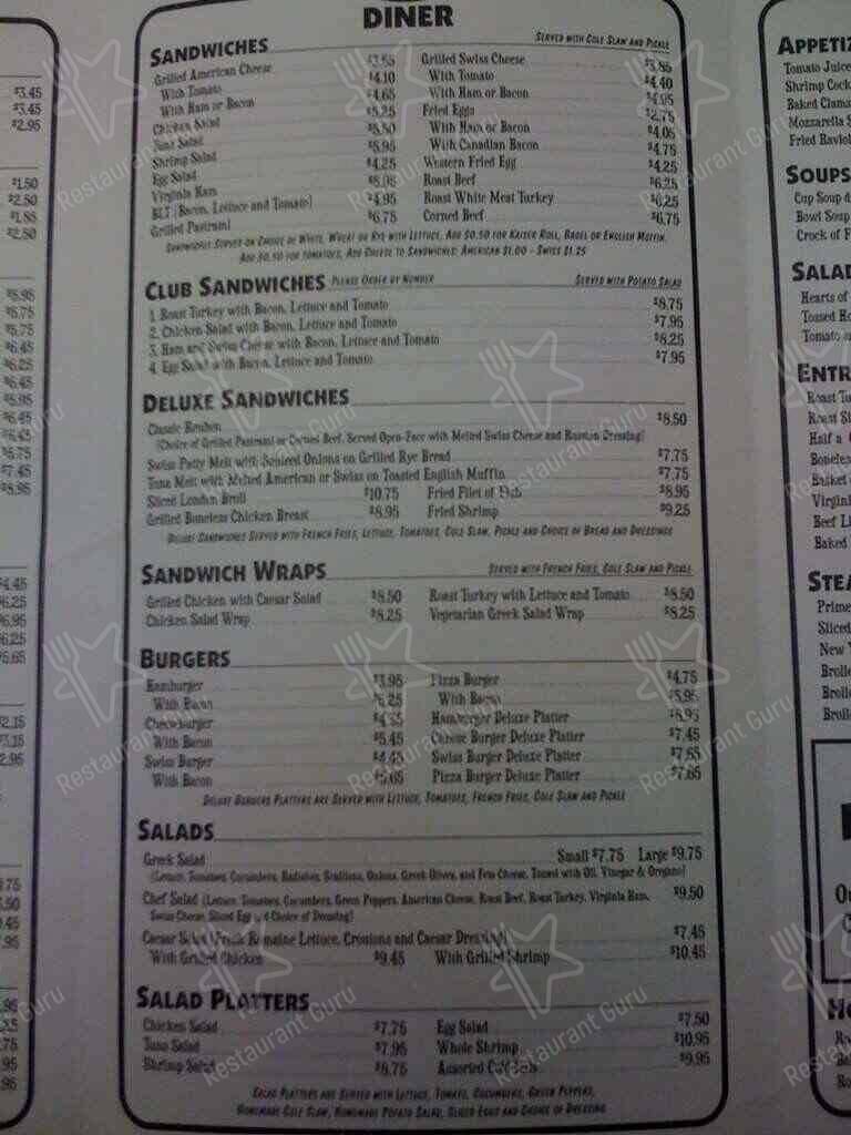 Menu at Causeway Diner restaurant, Merritt Island