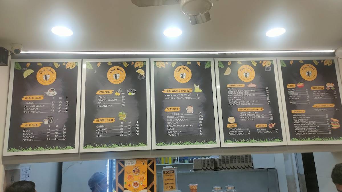 Menu at Chai Waale Mogappair West, Chennai