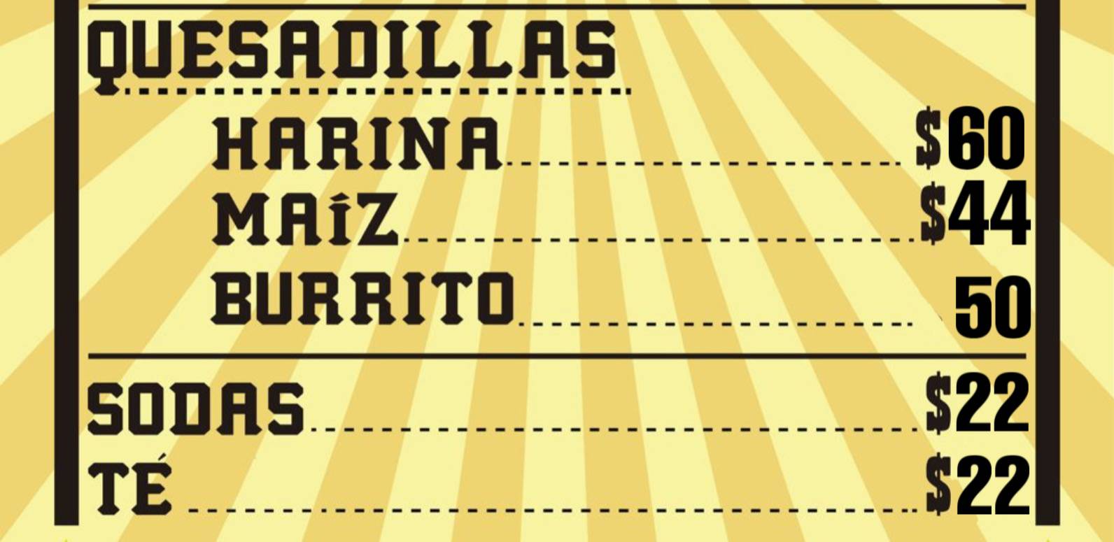 Carta del restaurante Chancho Libre Carnitas, Tijuana