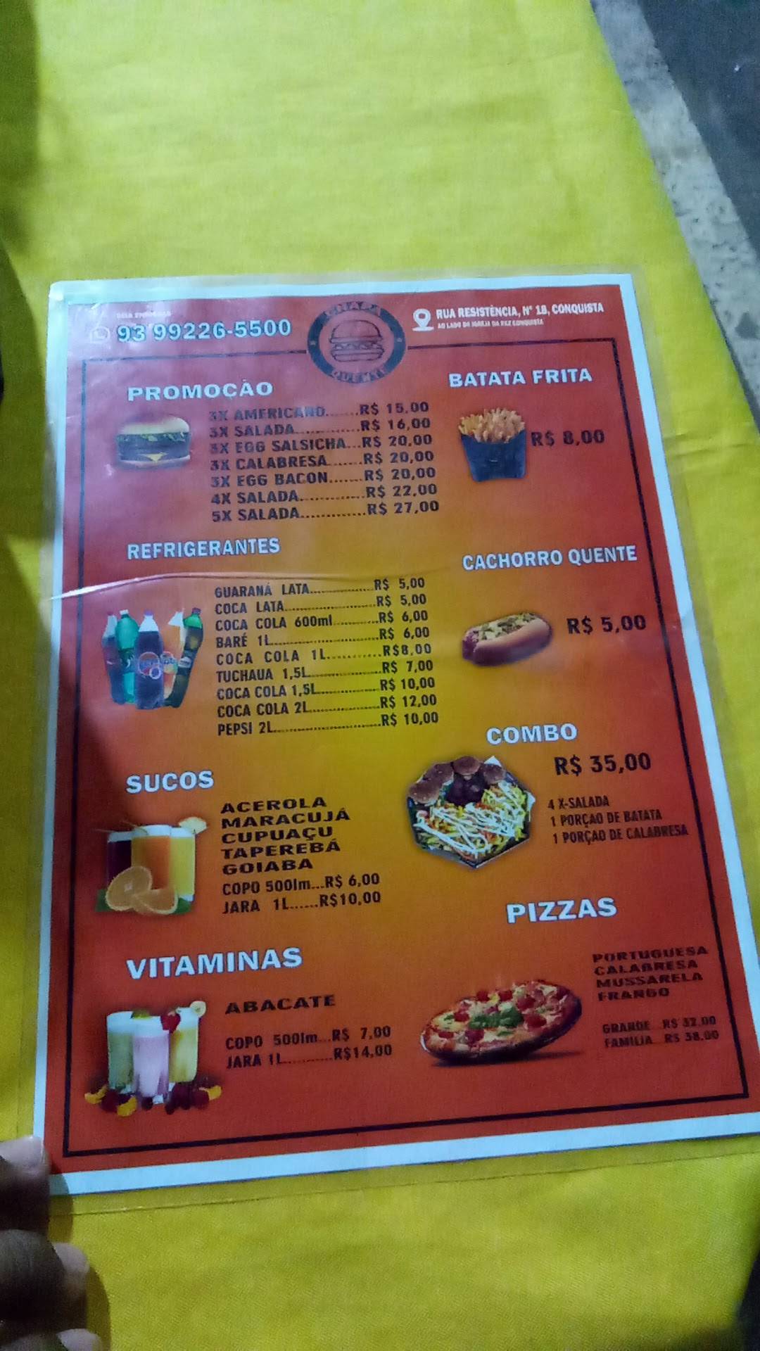 Carta del restaurante Chapa Quente, Santarém, Tv. Resistência