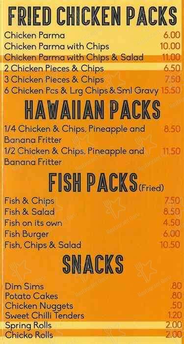 Menu at Narre Warren Charcoal Chicken restaurant, Narre Warren, 34 Webb St