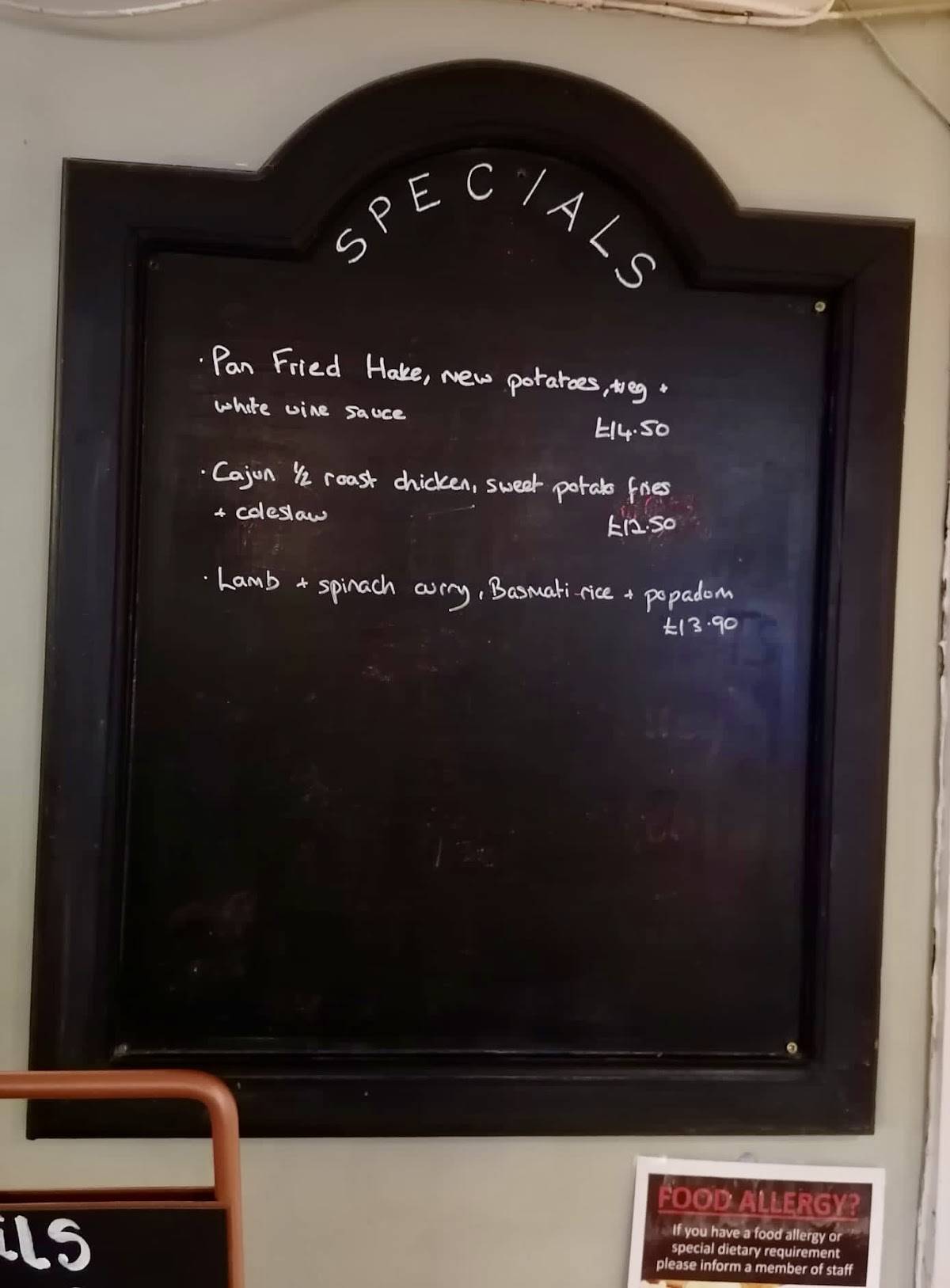 Menu at London Inn steakhouse, Cheltenham