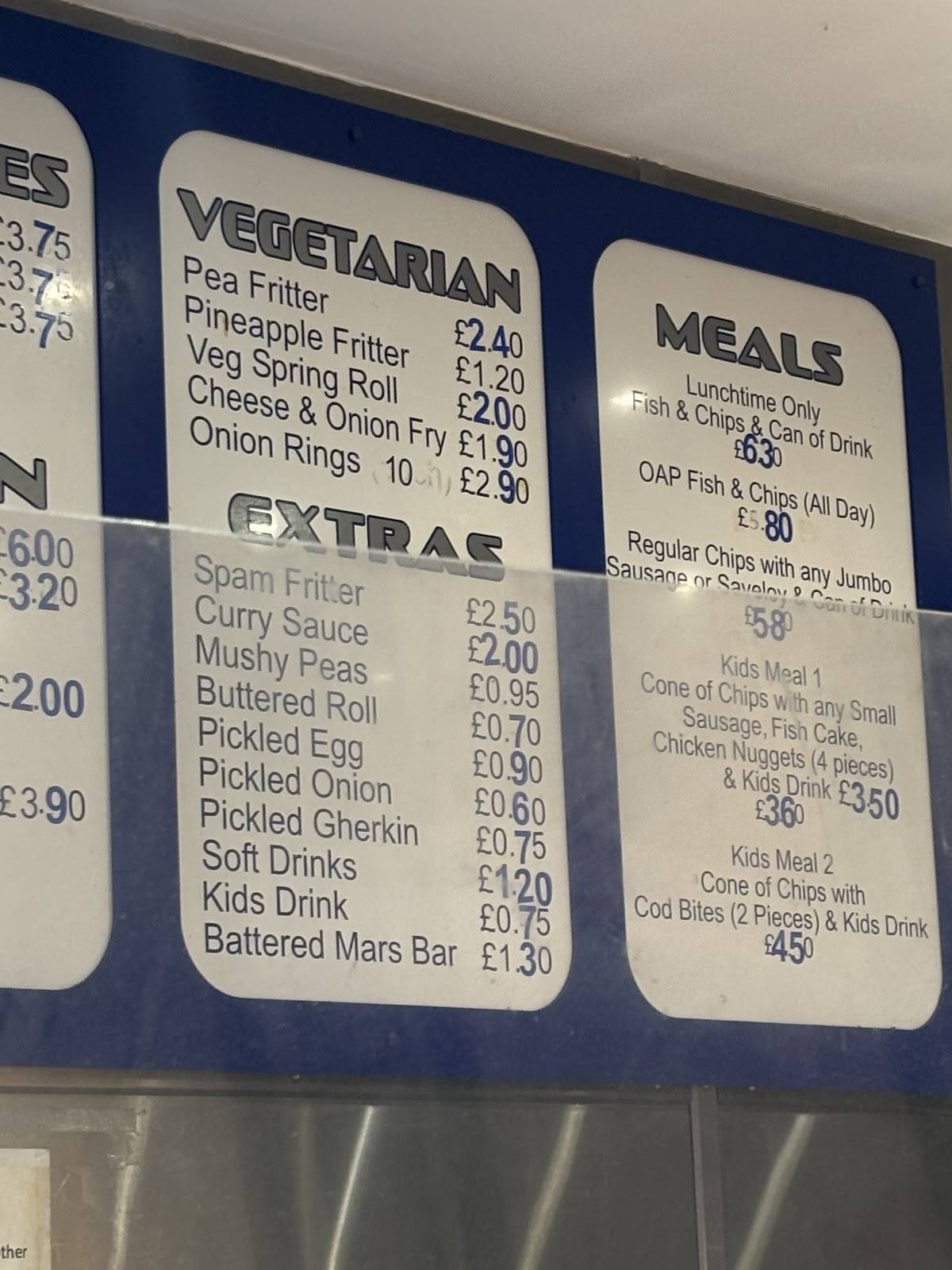 Menu at Cheeky Chippy fast food, Havant