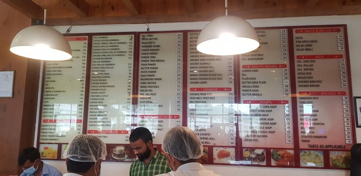 Menu at Cheetal Grand, Khatauli, Khatauli Bypass