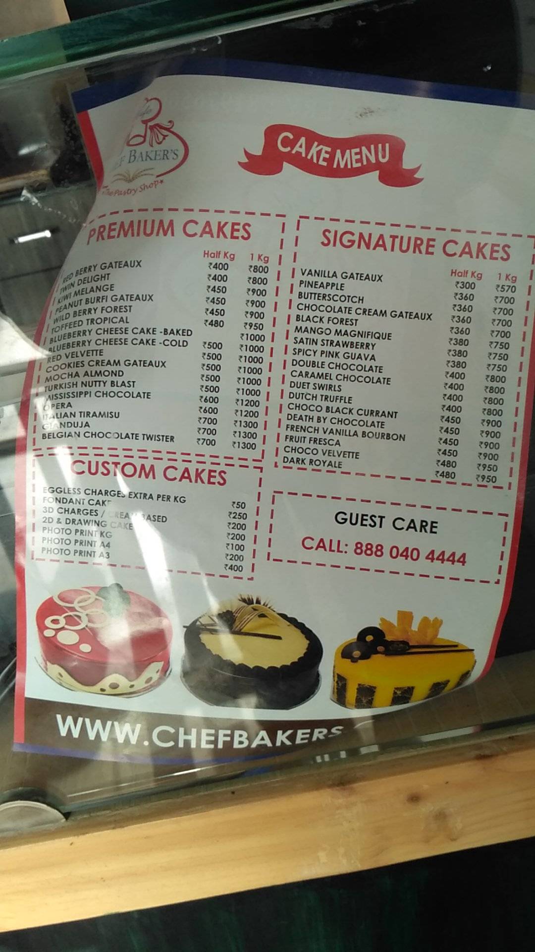 Menu at Chef Bakers - Kasavanahalli, Bengaluru, Plot No 55